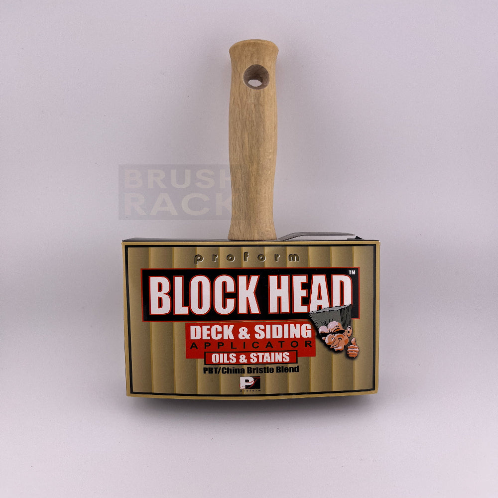 Proform Block Head Bristle Brush – Oil & Stain Block Brush – Brush Rack